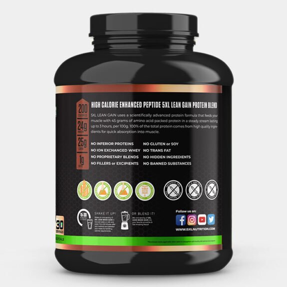 5XL Lean Gain | Lean Mass Gainer for Clean Bulking | 3kg - The 5xl ...